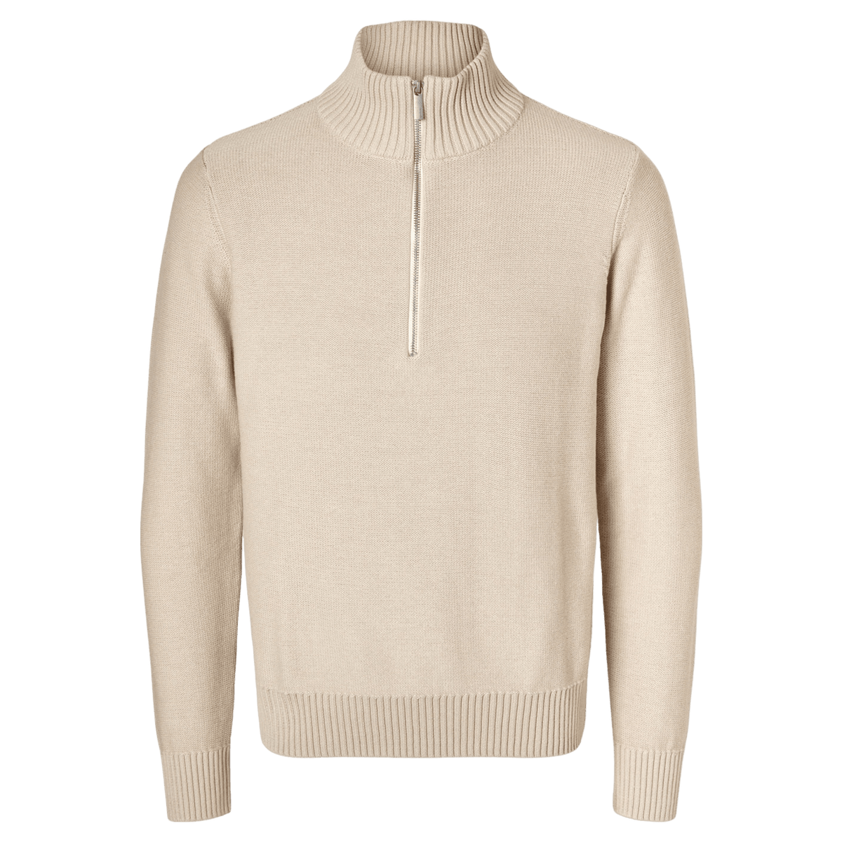 Selected Axel Long Sleeve Half Zip Knitted Pullover | Coes
