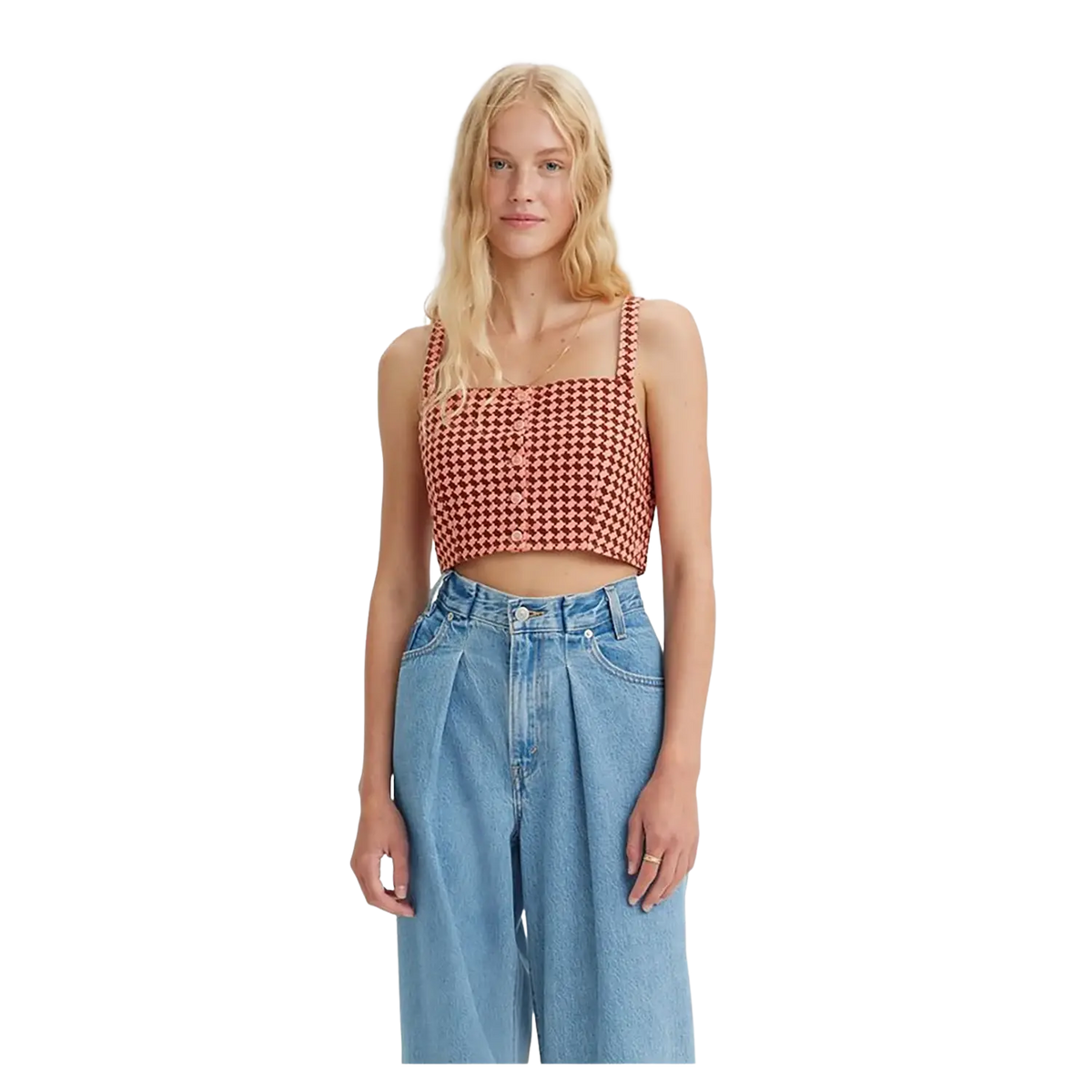 Levi's Nadia Houndstooth Crop Top | Coes