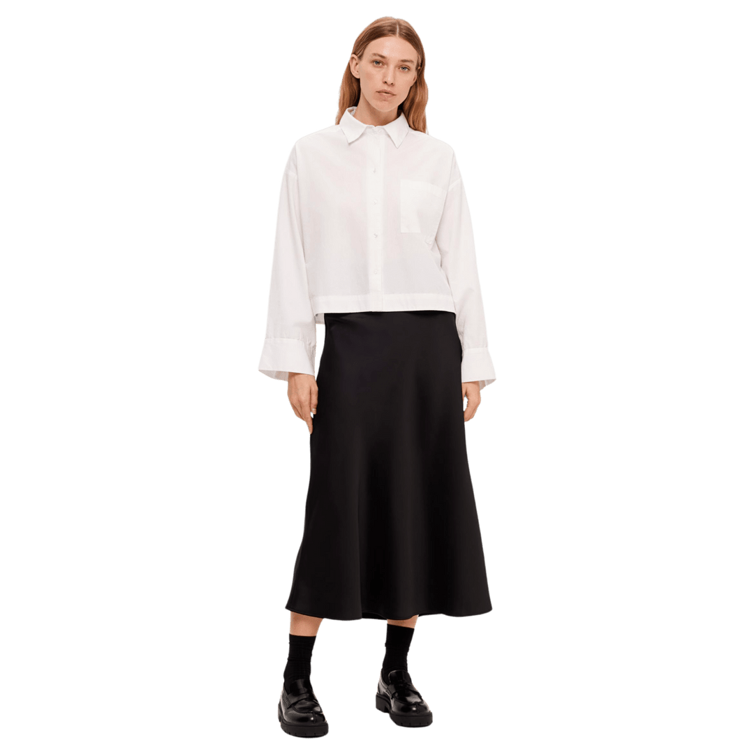 Selected Femme Astha Long Sleeved Cropped Boxy Shirt | Coes