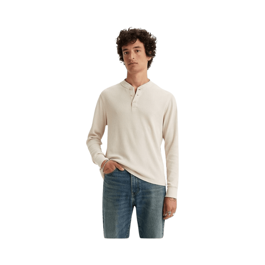 Levi's Long Sleeve Thermal Three Button Henley T-shirt | Coes