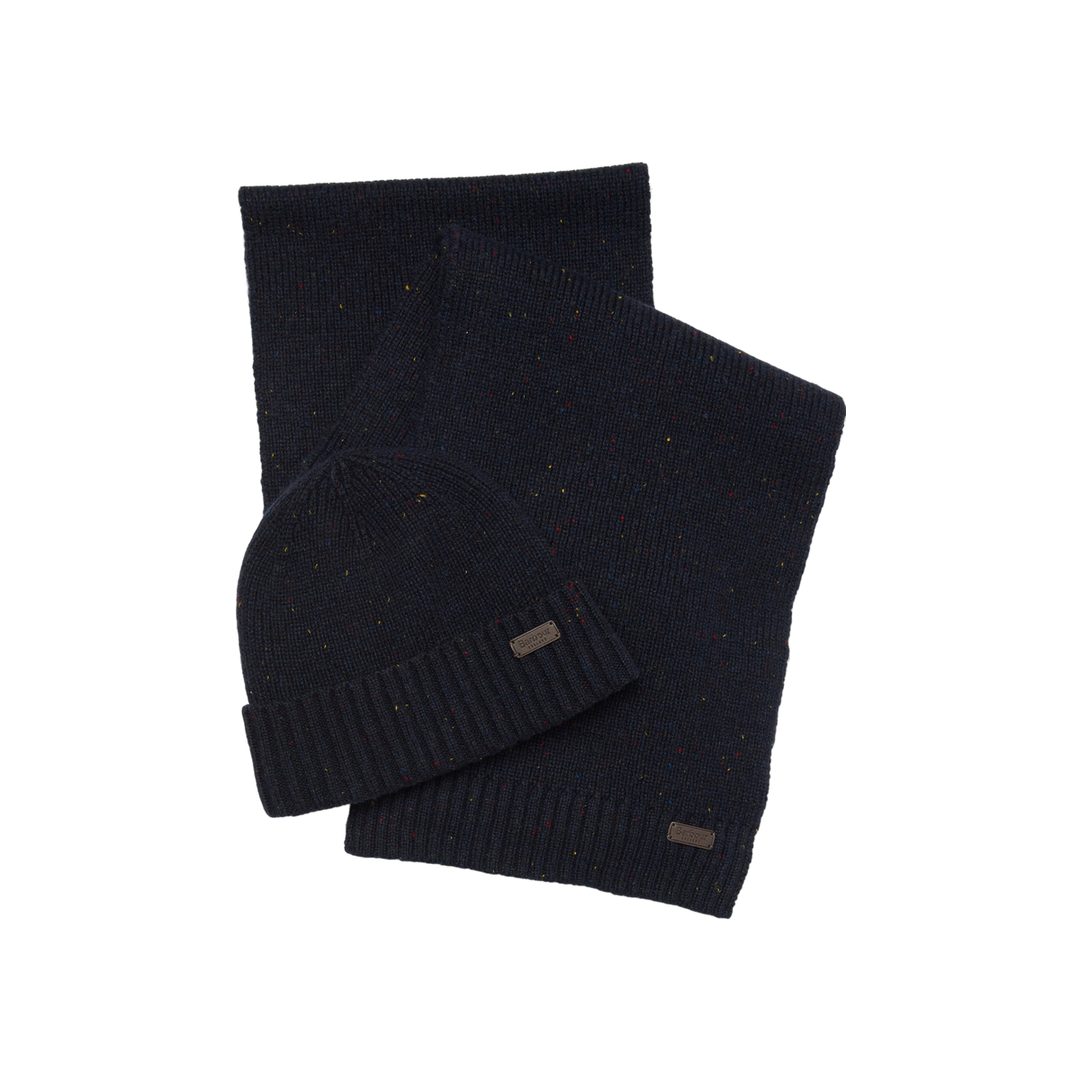 Barbour Carlton Fleck Beanie & Scarf Gift Set | Coes