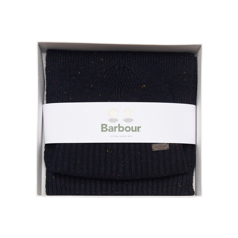 Barbour Carlton Fleck Beanie & Scarf Gift Set | Coes