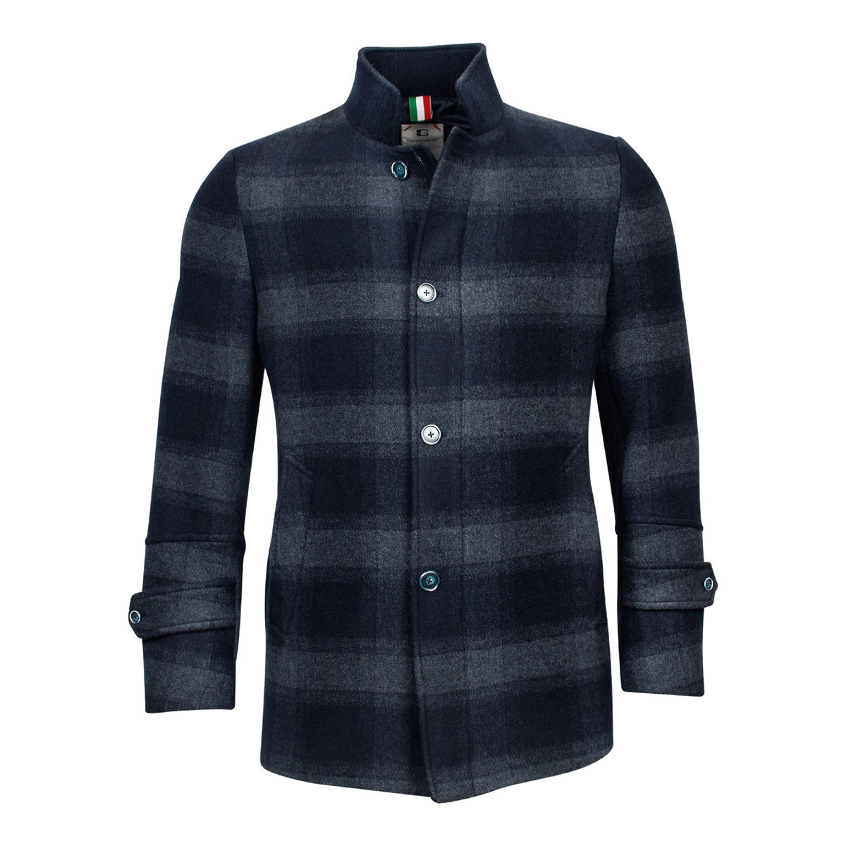 Giordano Brian Short Check Coat | Coes