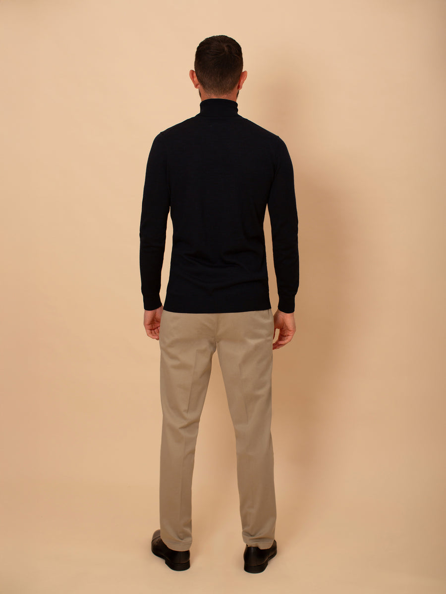 William David Cotton Stretch Chino-taupe | Coes