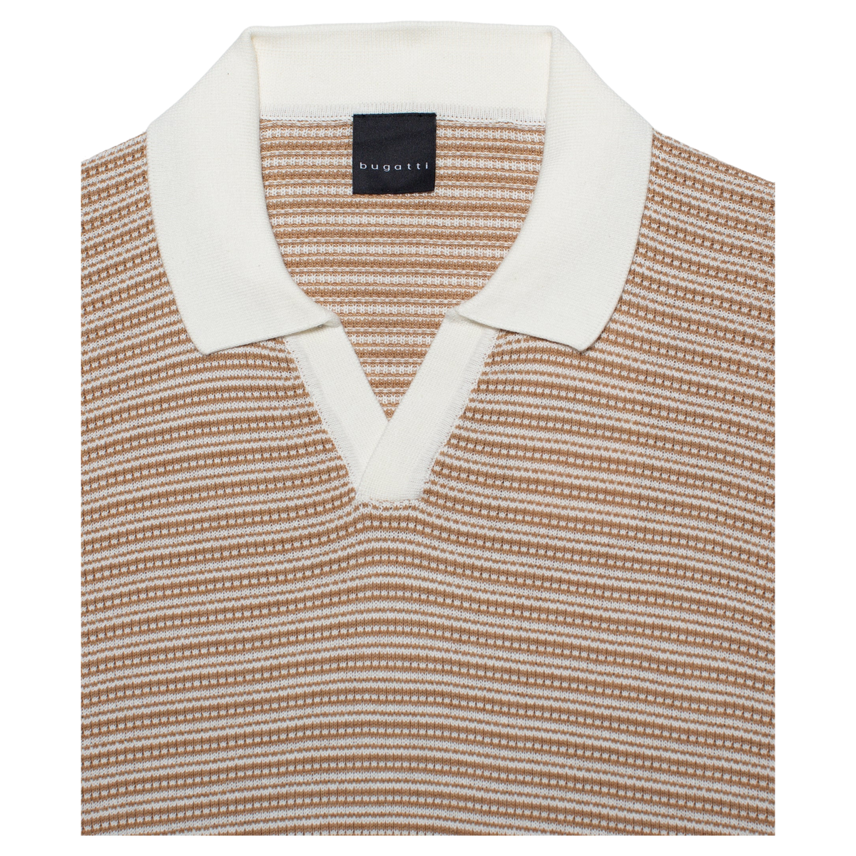 Bugatti Texture Stripe Knitted Polo | Coes