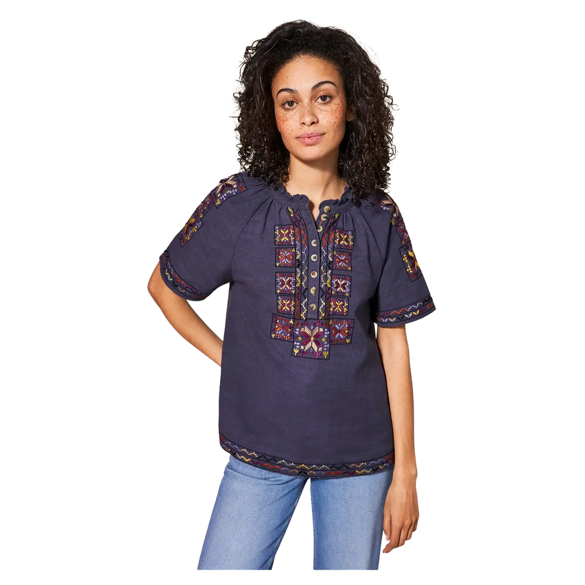 White Stuff Frida Embroidered Blouse | Coes