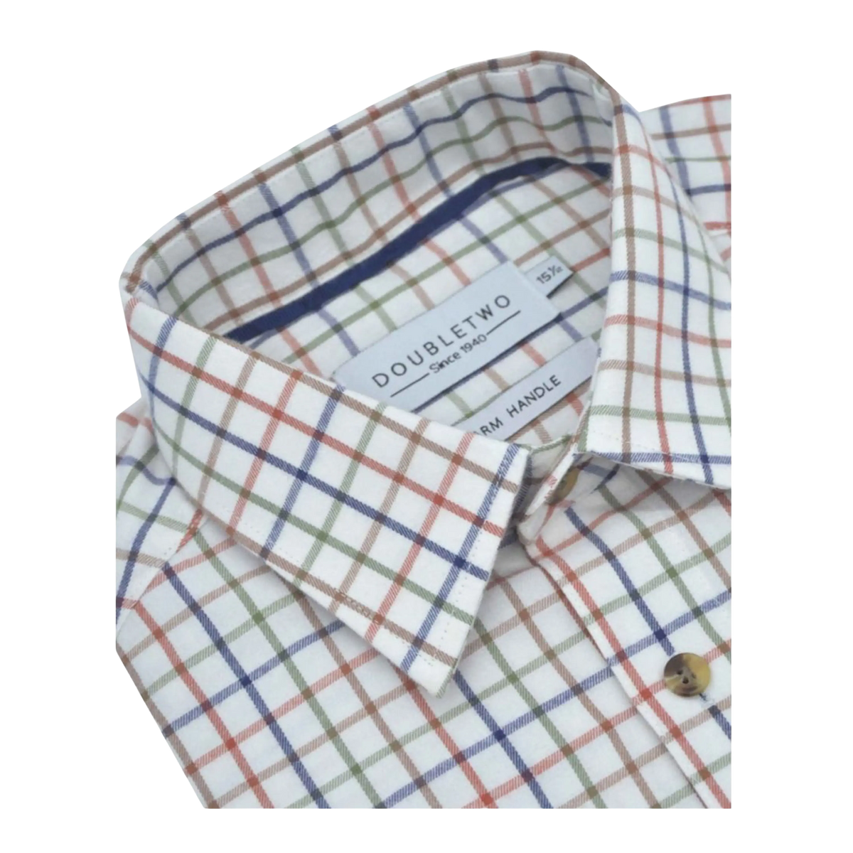 Double Two Tattersall Long Sleeves Brushed Cotton Neat Check Shirt | Coes