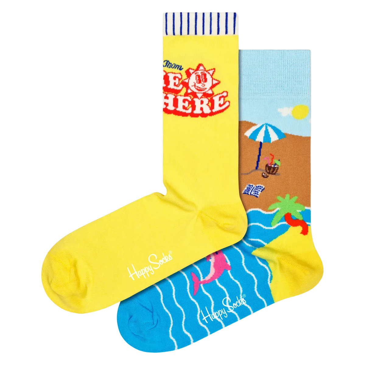 Happy Socks 2-pack Wish You Were Here Socks Gift Set | Coes